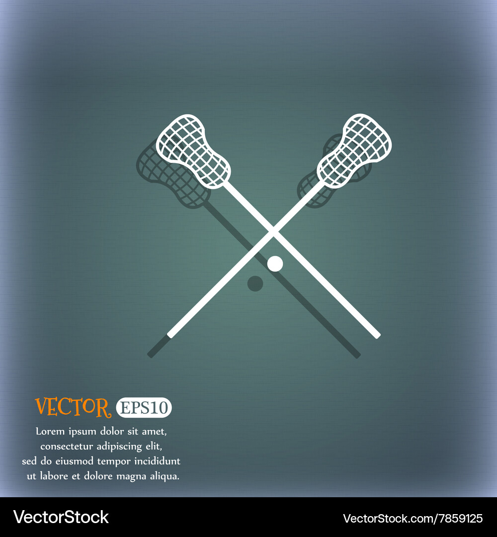 Crossed Lacrosse Sticks Icon Royalty Free Vector Image