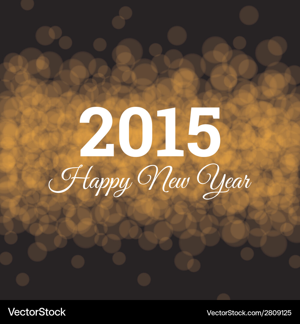 Happy new year 2015 card light background Vector Image