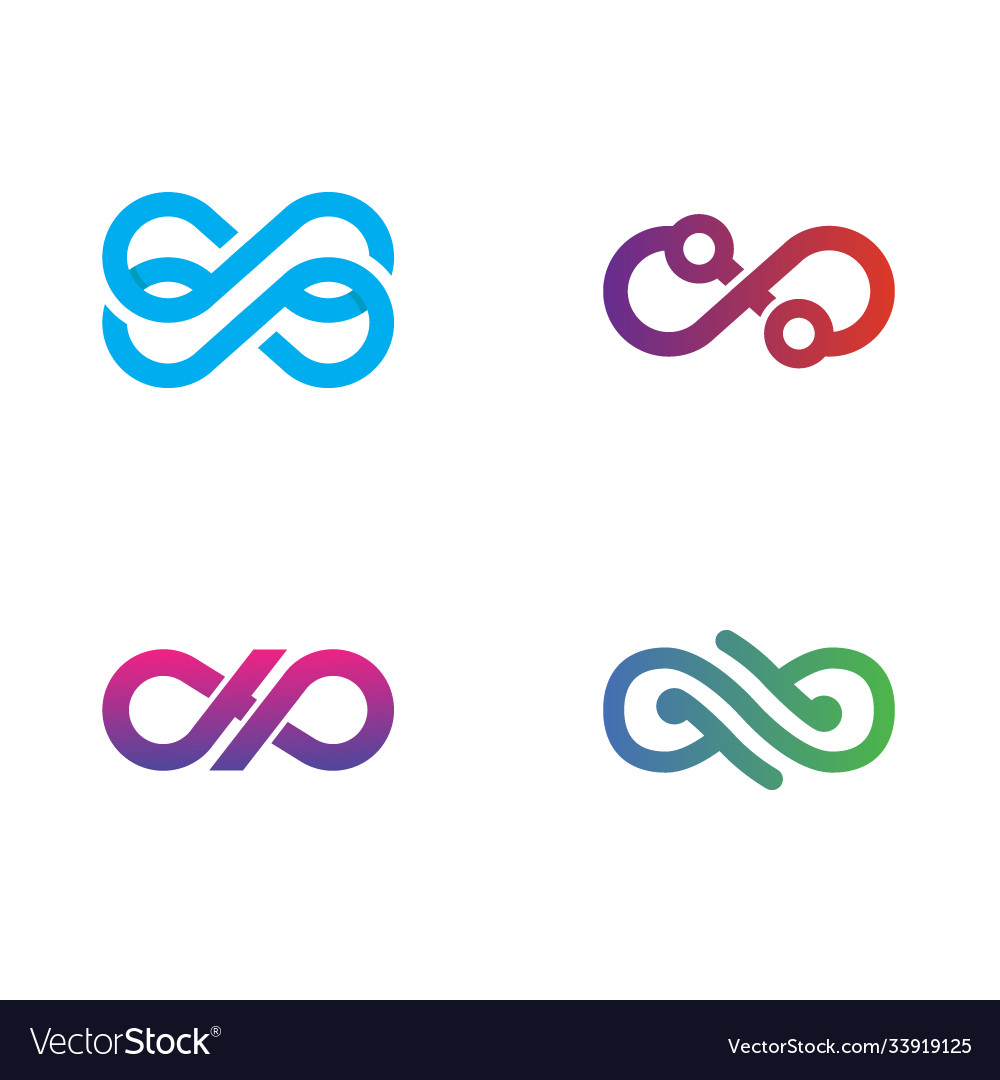 Infinity logo set Royalty Free Vector Image - VectorStock
