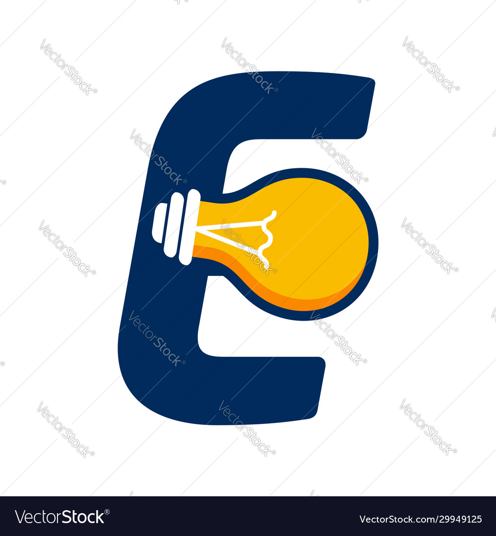 Initial letter e idea Royalty Free Vector Image