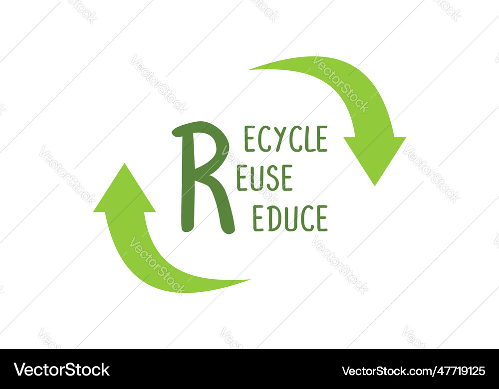 Recycle reuse reduce environmental awareness Vector Image