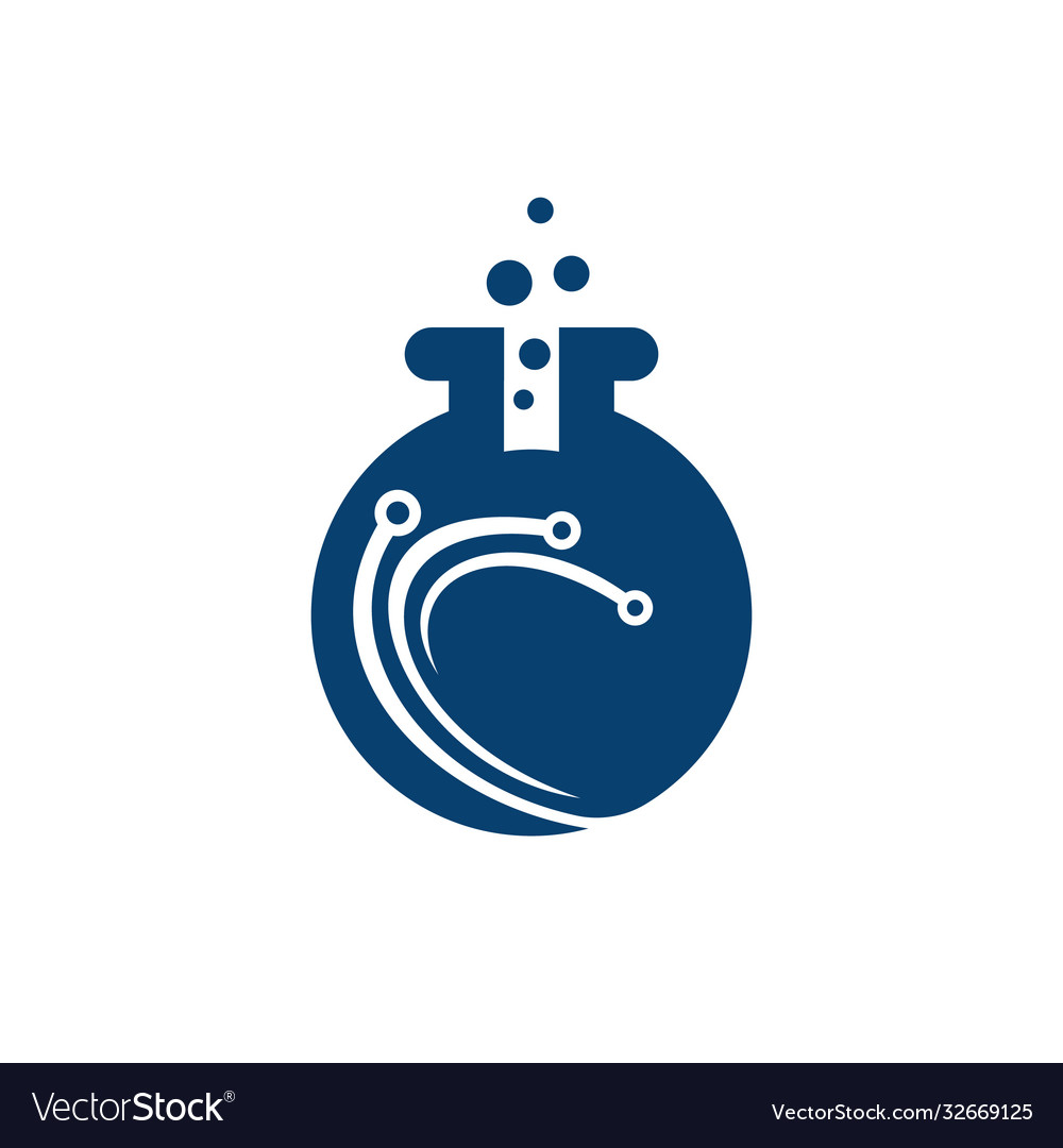 Tech lab logo design Royalty Free Vector Image