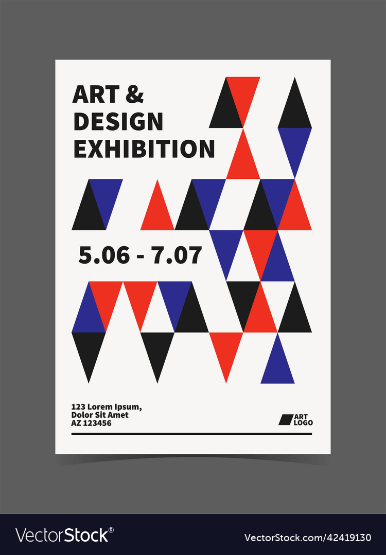 Abstract Poster Design Template Royalty Free Vector Image