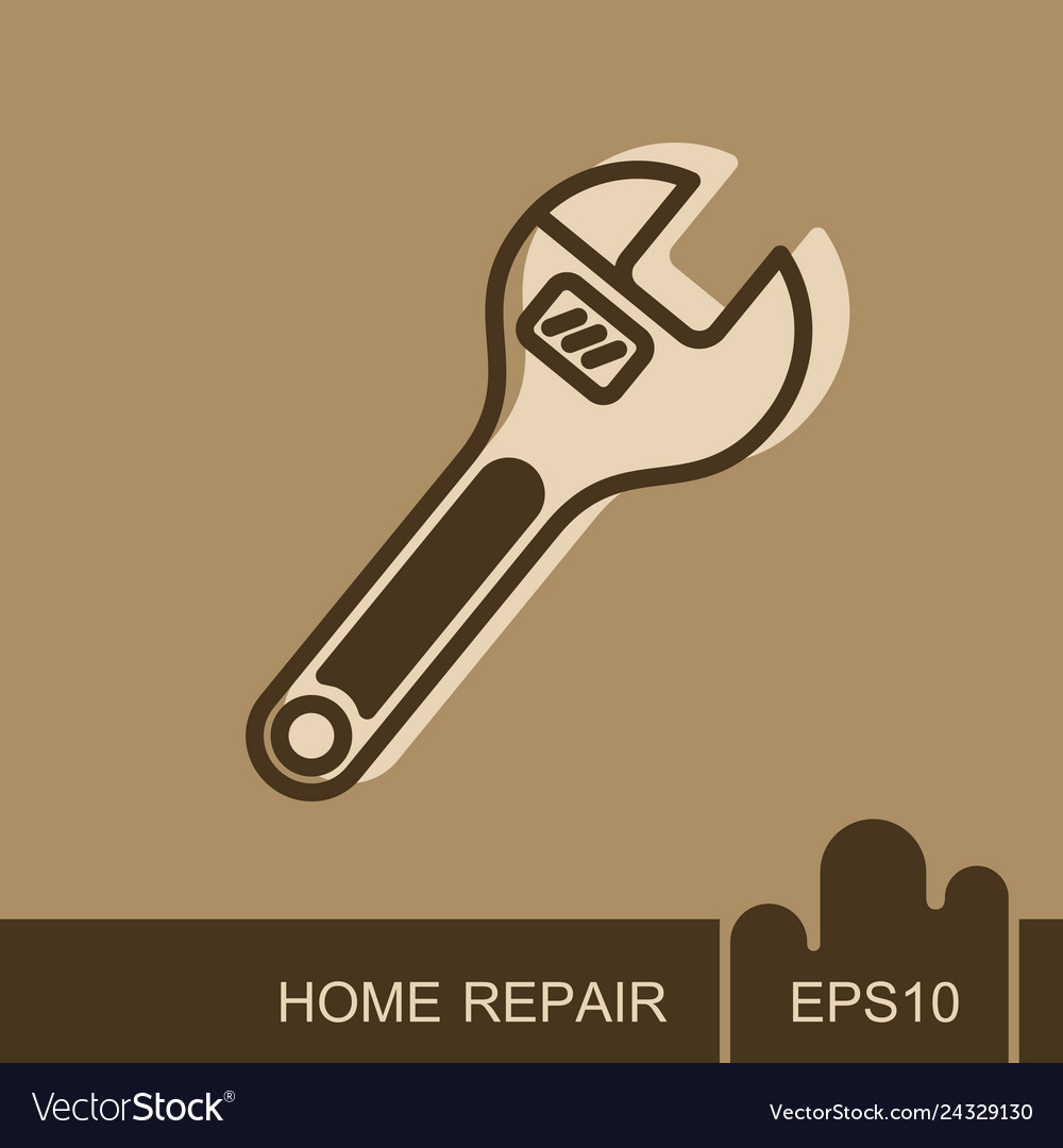 Adjustable spanner icon Royalty Free Vector Image