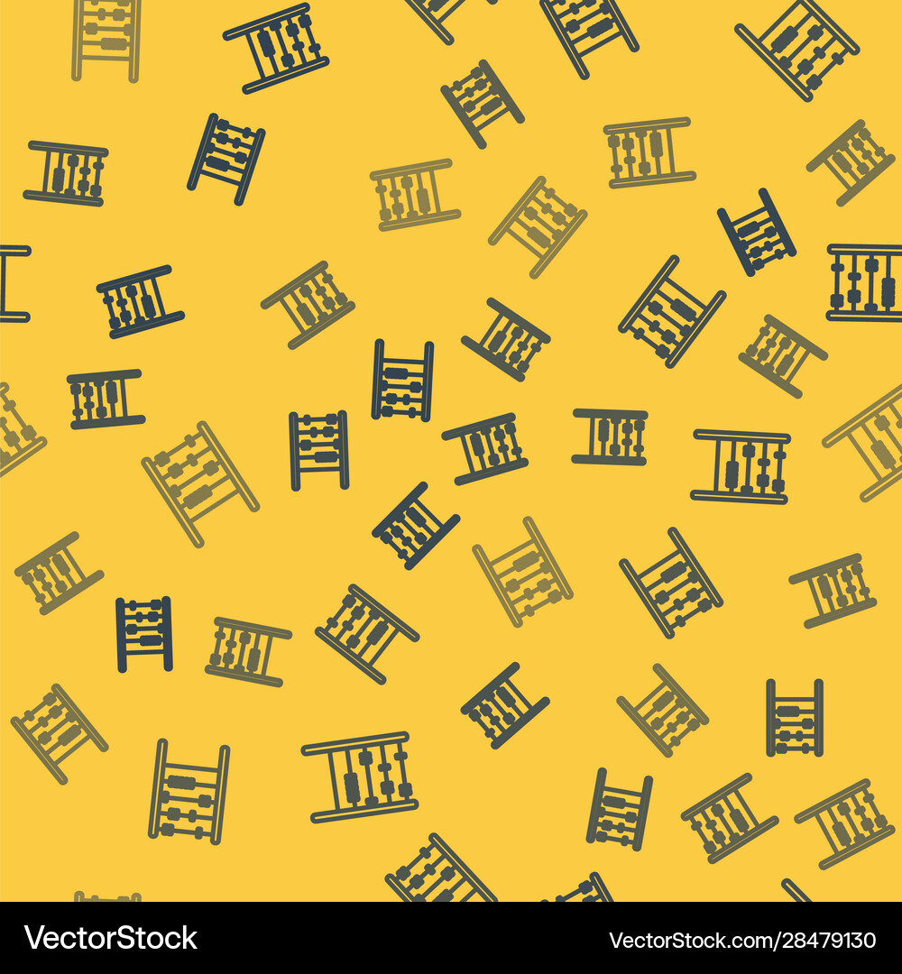 Blue line abacus icon isolated seamless pattern Vector Image