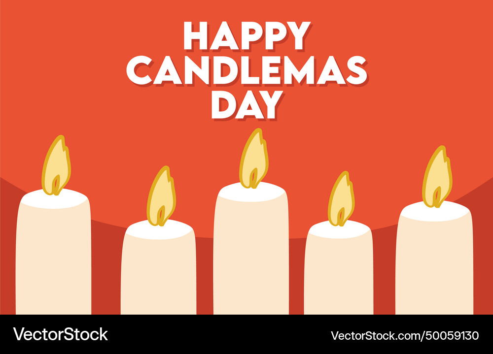 Celebrating happy candlemas day Royalty Free Vector Image