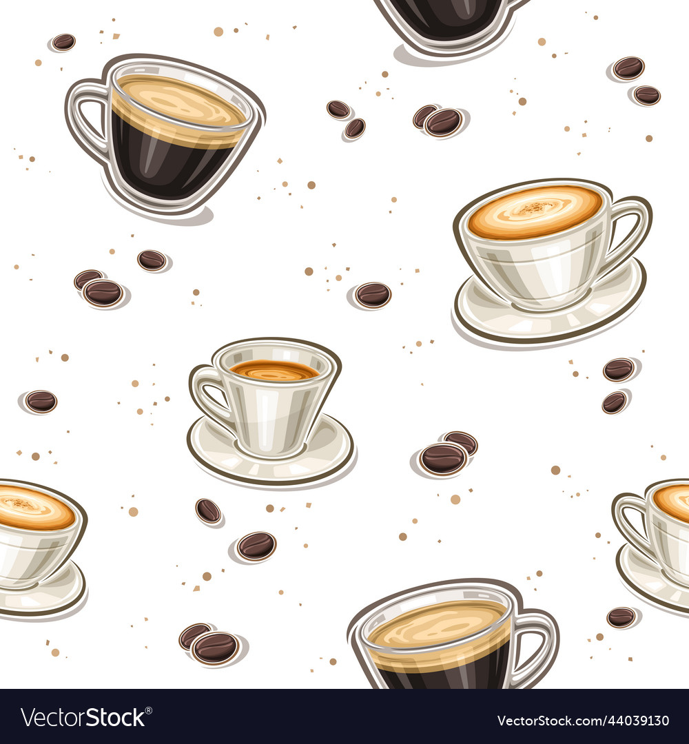 Coffee seamless pattern Royalty Free Vector Image