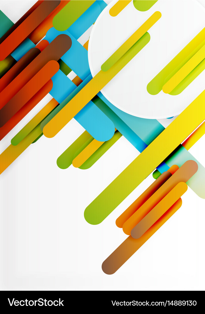 Cut 3d paper color straight lines abstract Vector Image