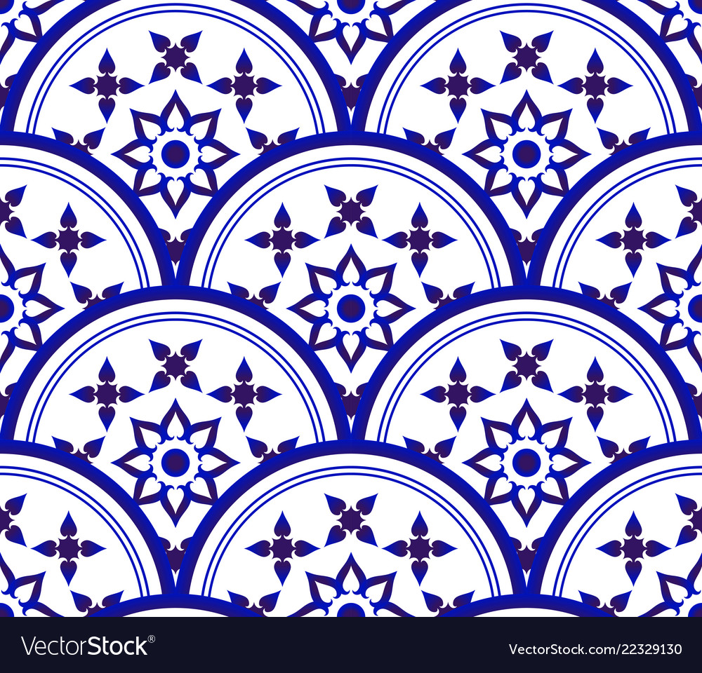 Decorative tile pattern Royalty Free Vector Image