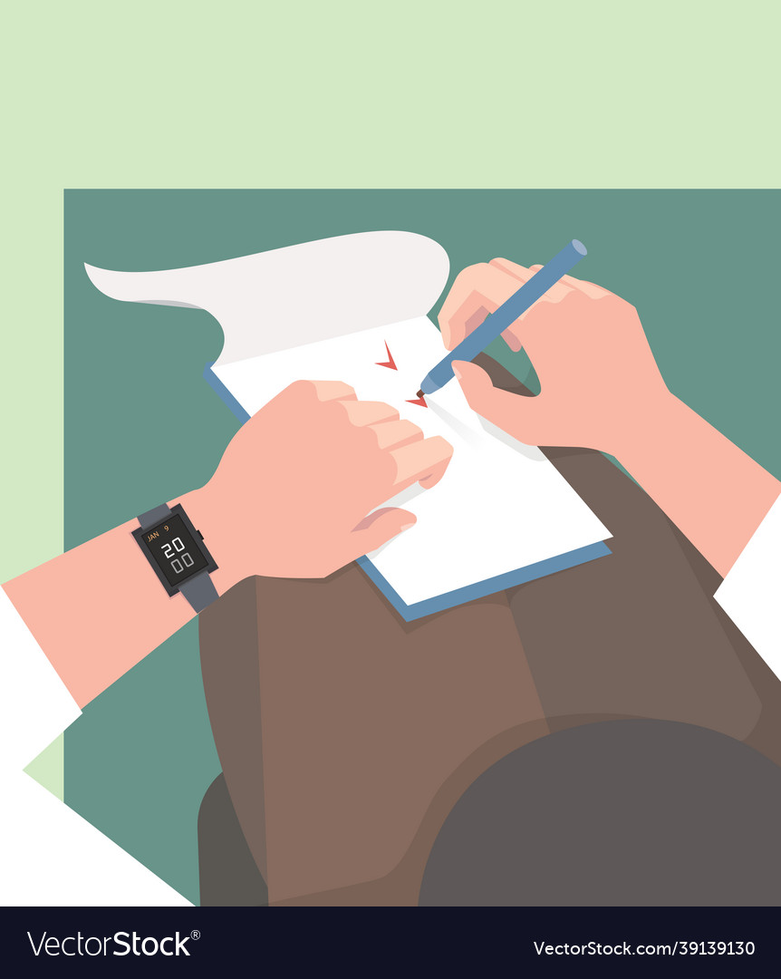 Diary completing tasks Royalty Free Vector Image