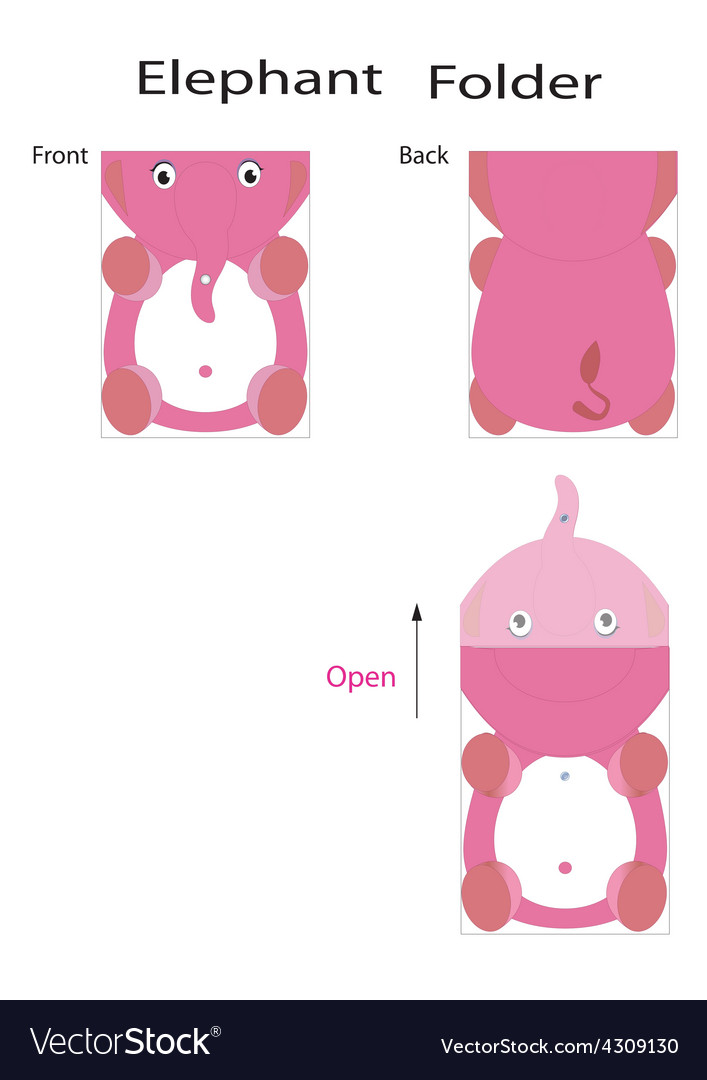 Folder elephant Royalty Free Vector Image - VectorStock