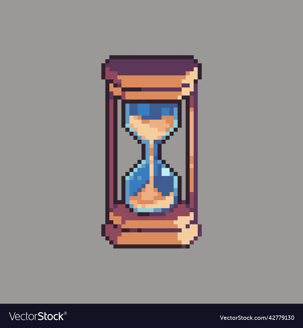 Hourglass Pixel Art Design Royalty Free Vector Image