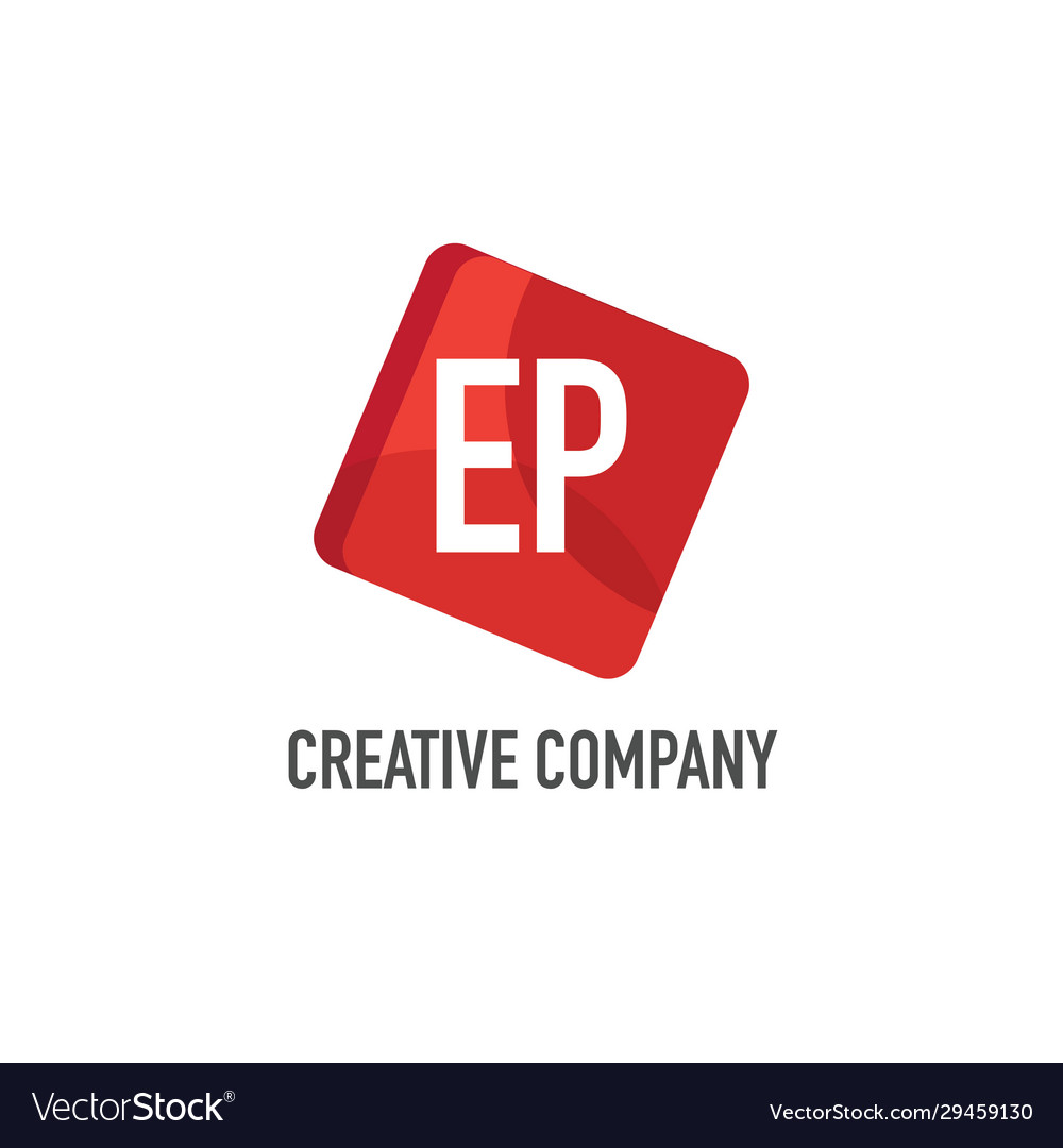 Initial letter ep logo template design Royalty Free Vector