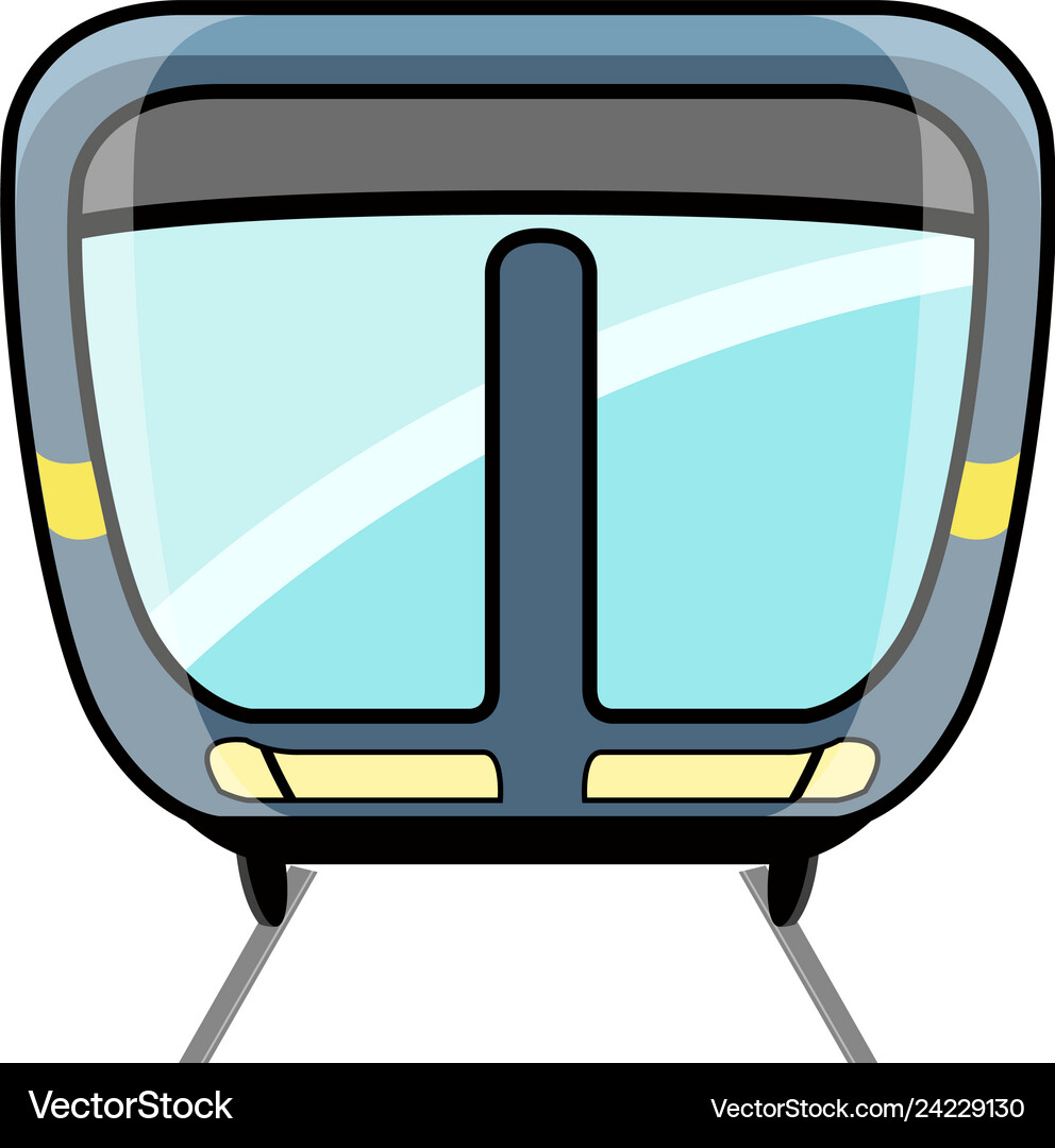 Isolated front view of a cartoon train Royalty Free Vector