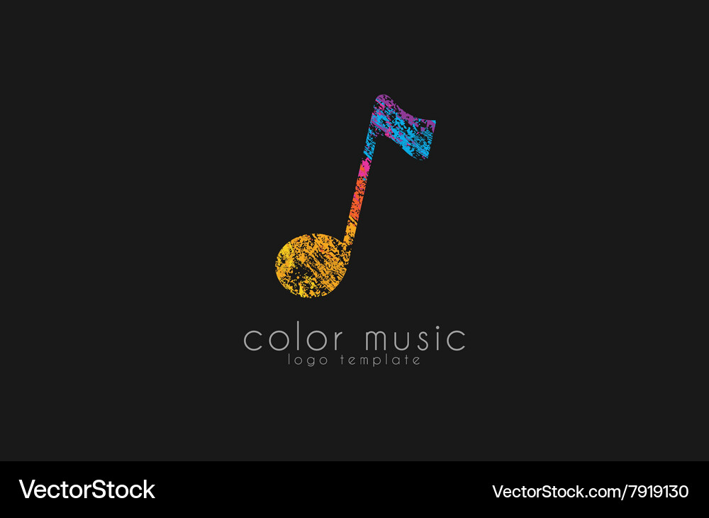 Note logo music logo creative logo color logo Vector Image