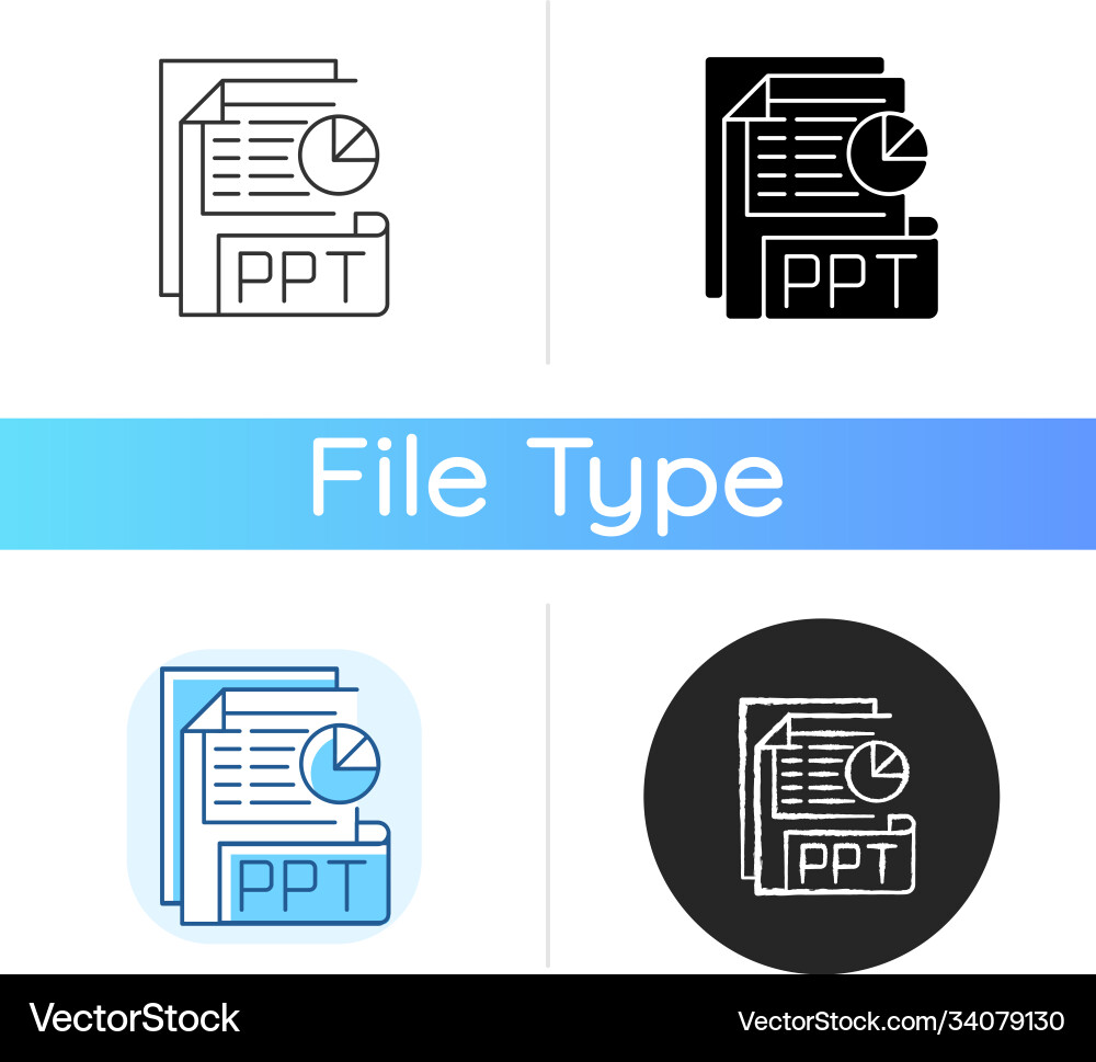 Ppt file icon Royalty Free Vector Image - VectorStock