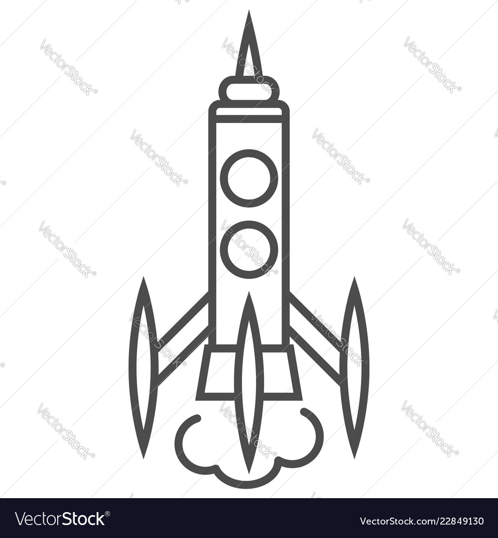 Rocket icon isolated sign Royalty Free Vector Image
