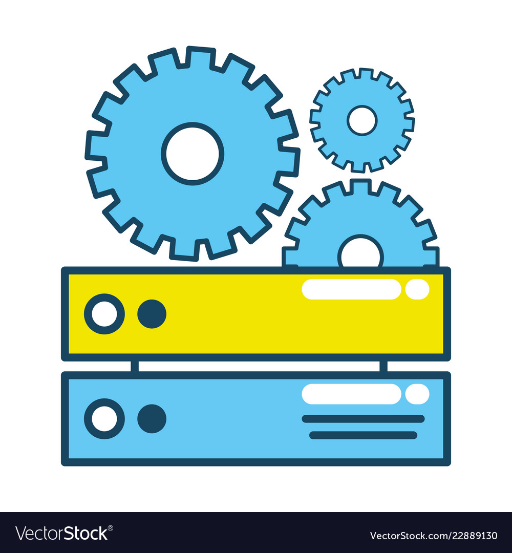 Technology computer support cartoon Royalty Free Vector