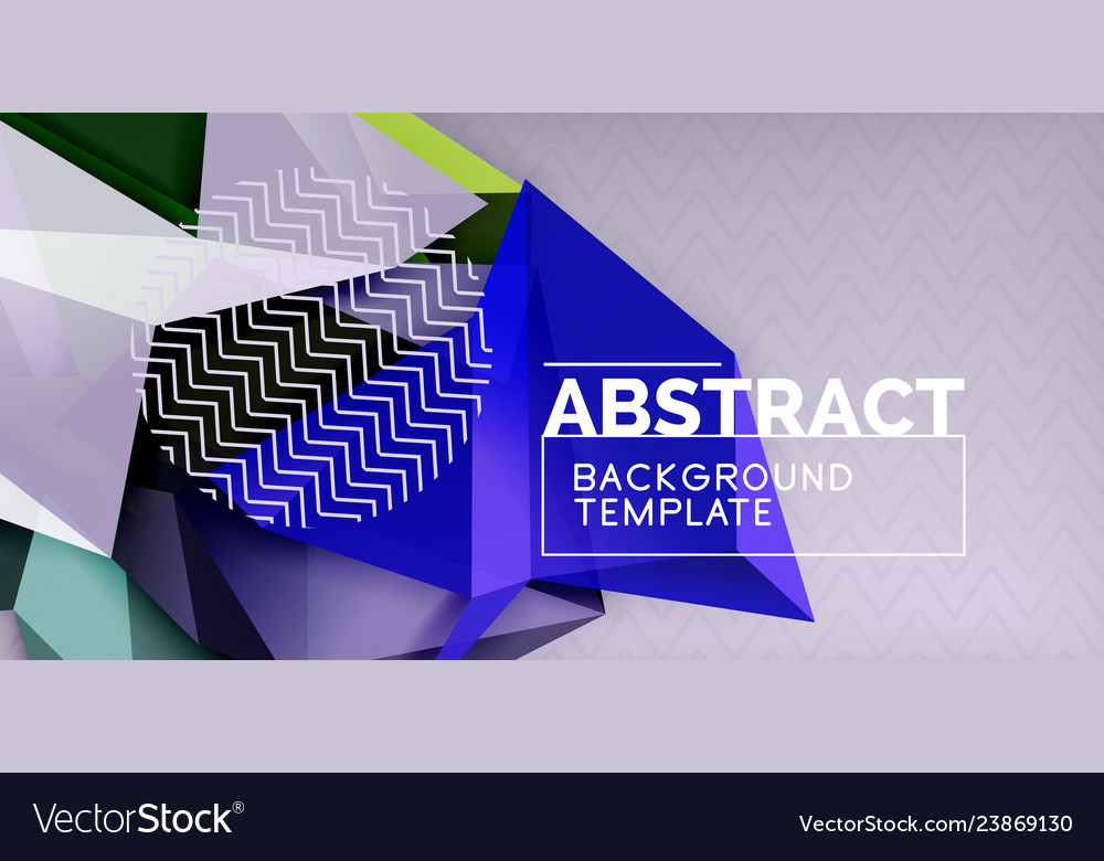 Triangular 3d geometric shapes background Vector Image