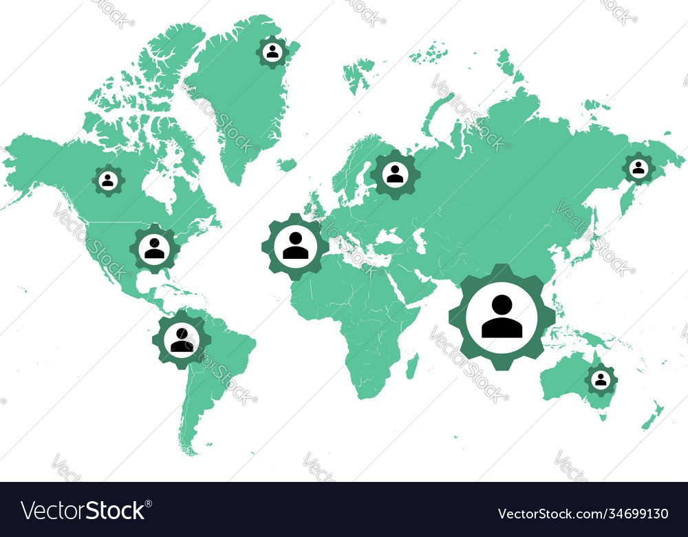 Virtual team Royalty Free Vector Image - VectorStock