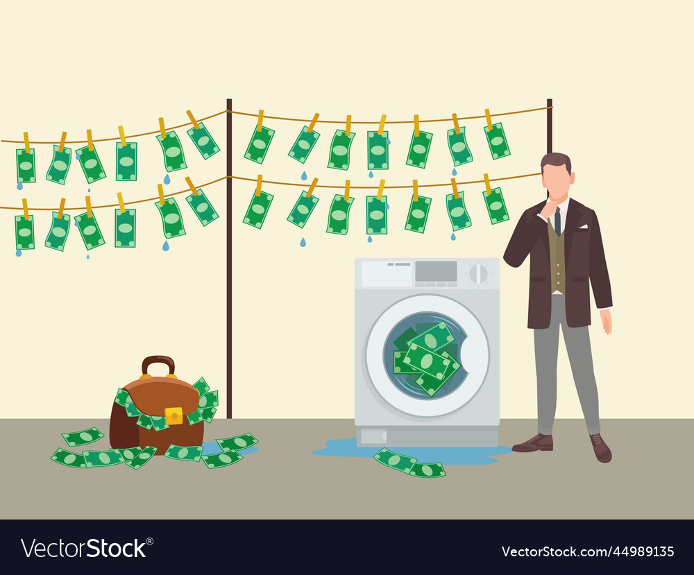 Anti money laundering or money laundering aml Vector Image Anti money laundering or money laundering aml Vector Image