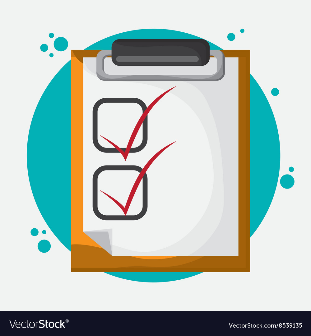 Checklist design flat Royalty Free Vector Image