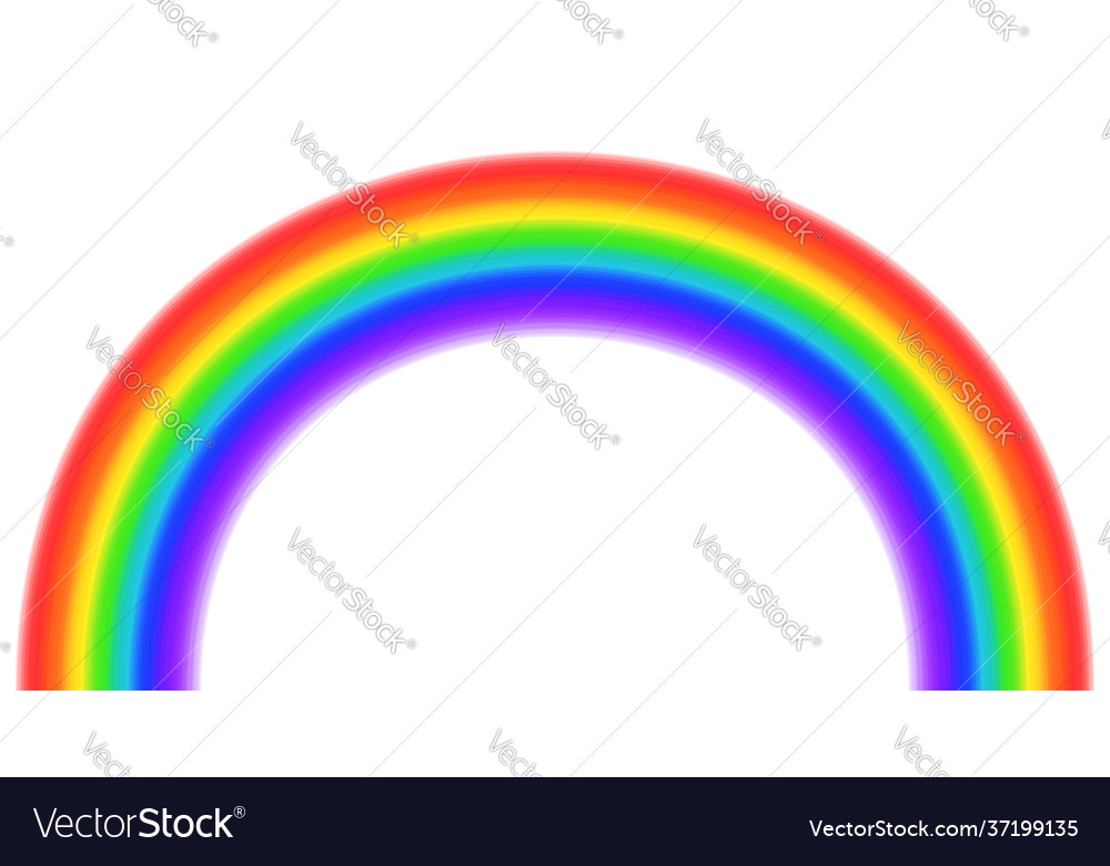 Classic rainbow seven colors isolated Royalty Free Vector