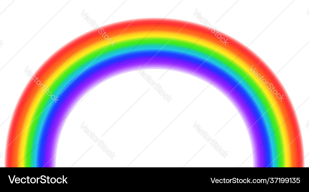 Classic rainbow seven colors rainbow isolated Vector Image
