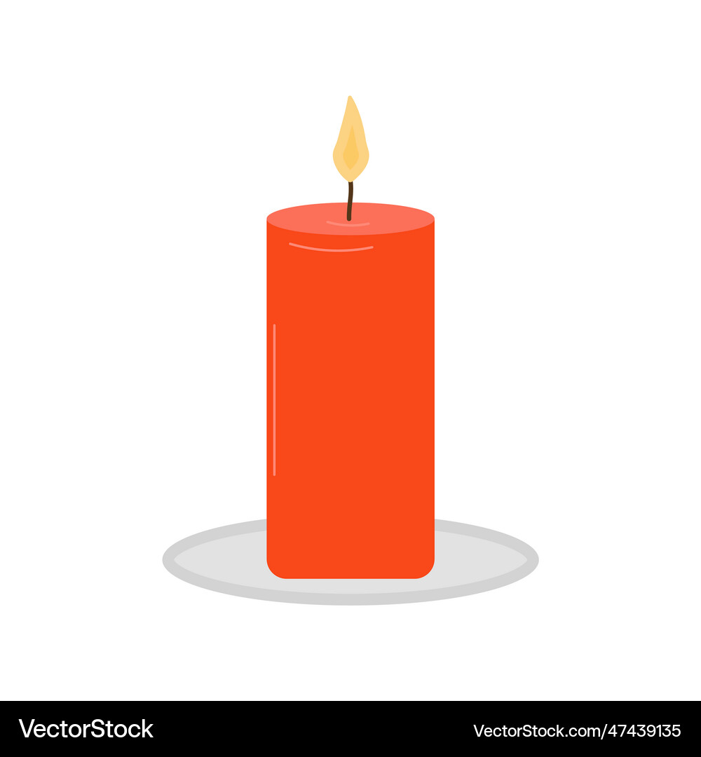 Flat of typical scented wax candle Royalty Free Vector Image