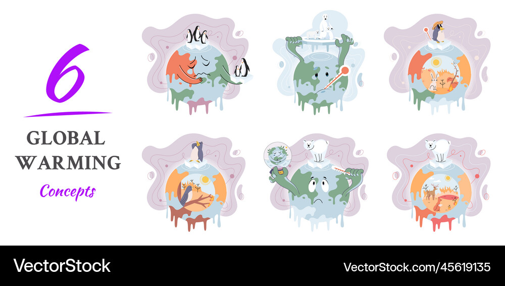 Global warming high temperature and hot weather Vector Image