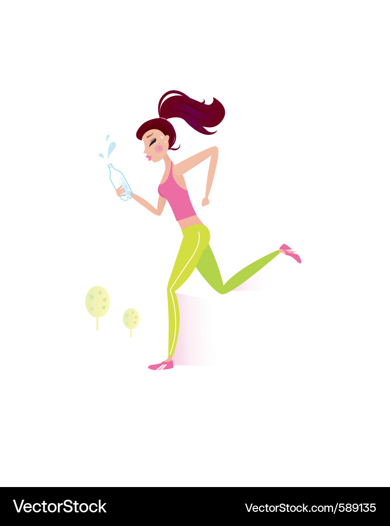 Healthy woman Royalty Free Vector Image - VectorStock