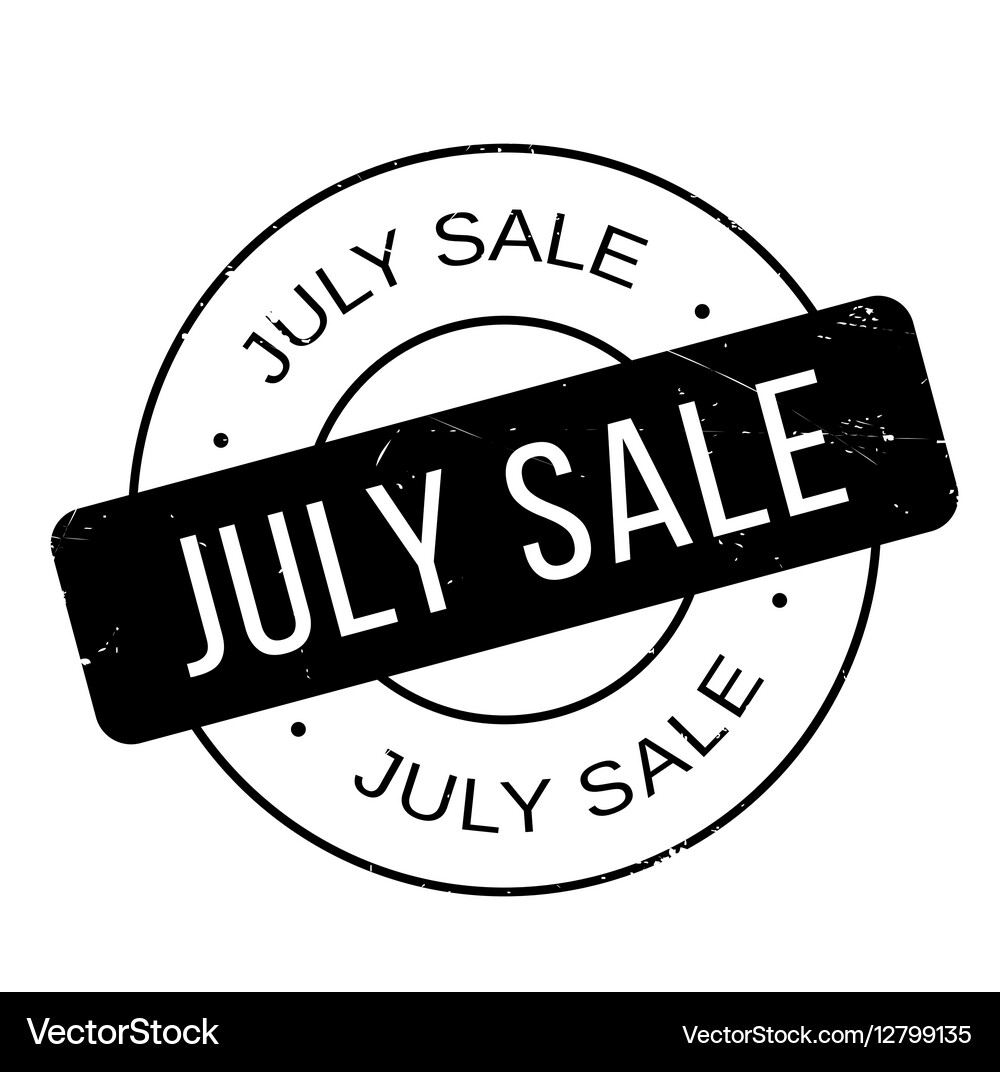 July sale rubber stamp Royalty Free Vector Image