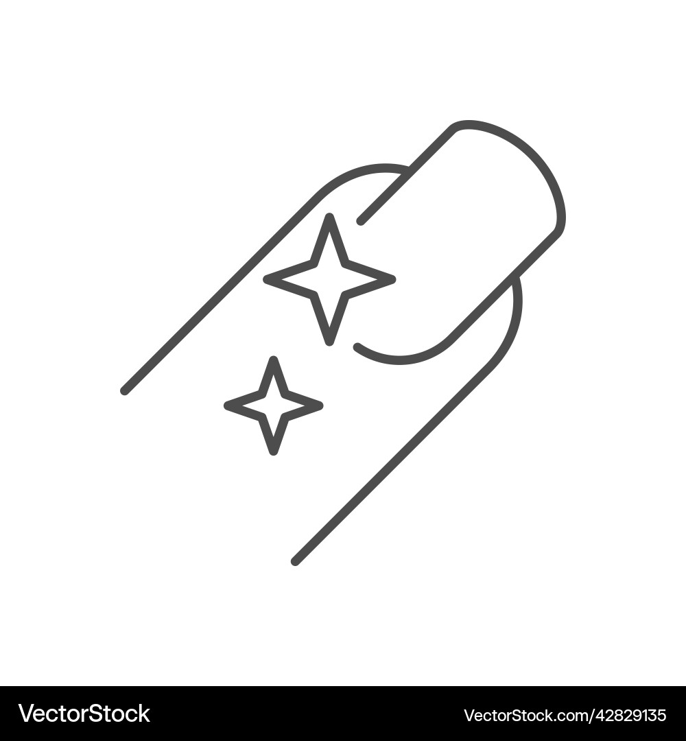 Perfect nail line outline icon Royalty Free Vector Image