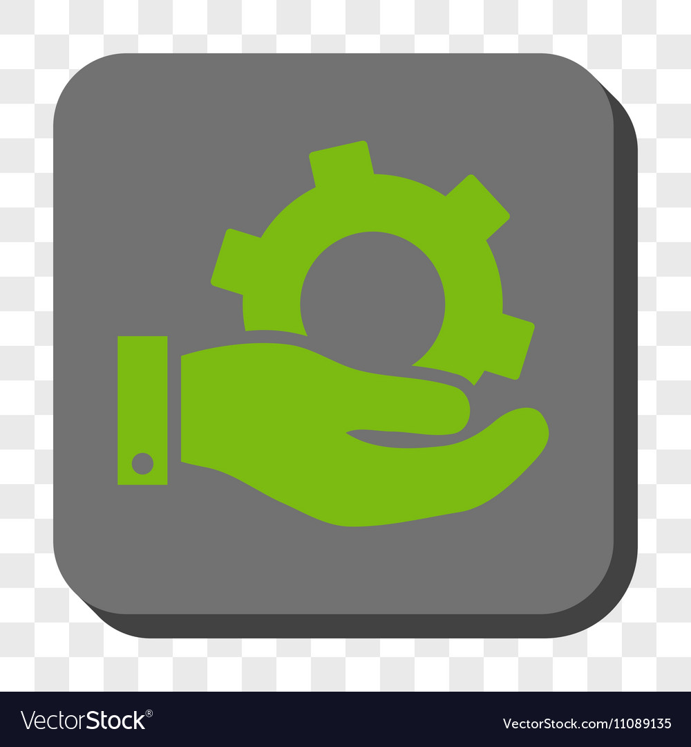 Service rounded square button Royalty Free Vector Image