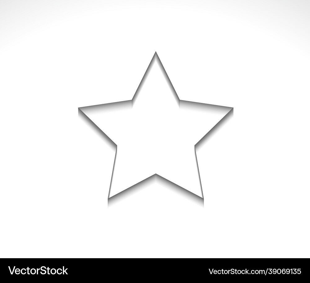 Star logo lined icon sign symbol flat design Vector Image