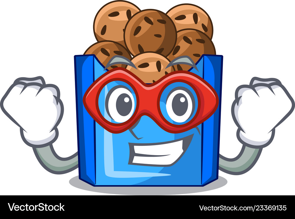 Super hero falafel in fried on Royalty Free Vector Image