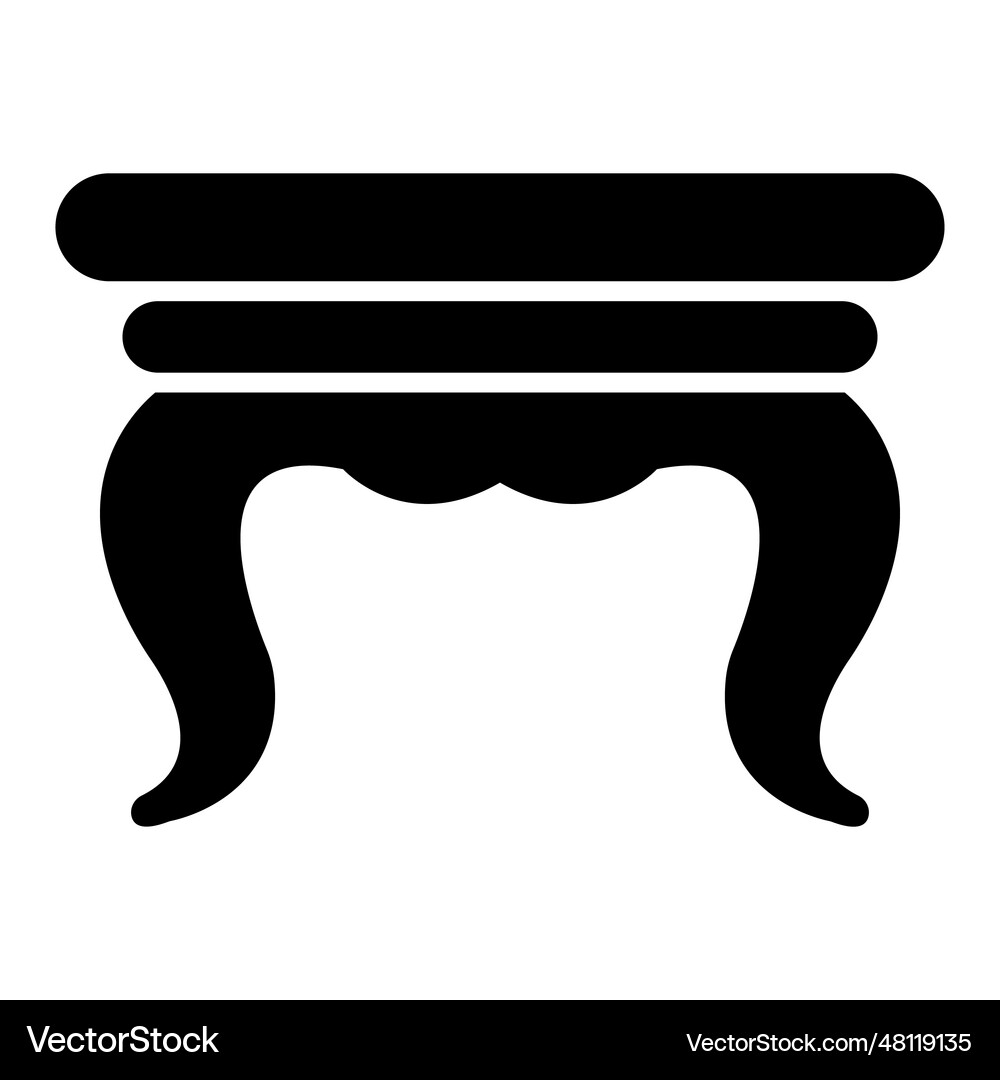 Table glyph icon for personal and commercial use Vector Image