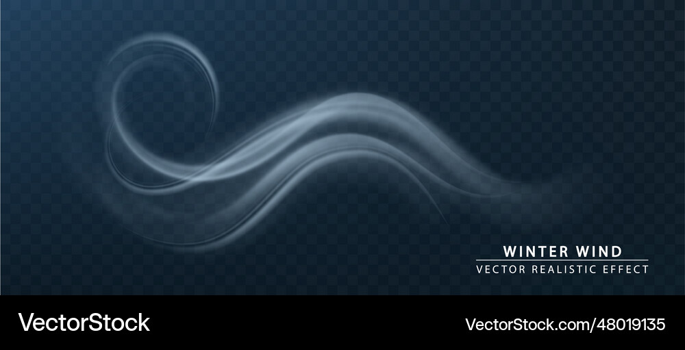 Winter Wind Blow - Realistic Snowstorm Royalty Free Vector