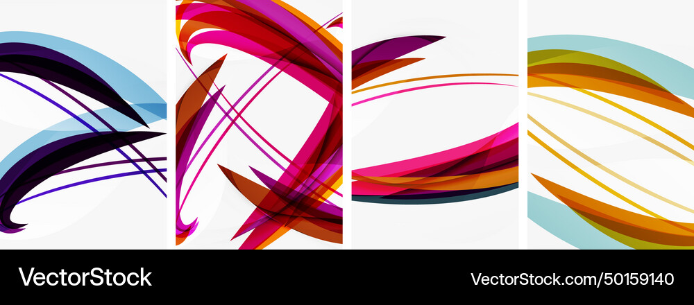 Abstract colorful wave posters for wallpaper – Royalty-Free Vector ...