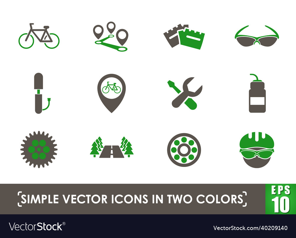 Bicycle simple icons Royalty Free Vector Image