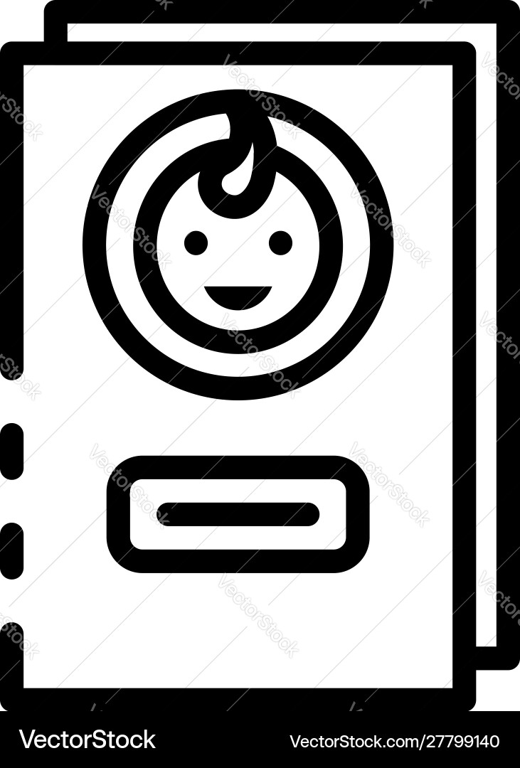 Children book icon outline style Royalty Free Vector Image