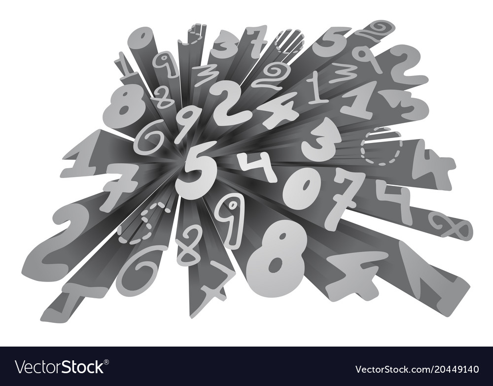 Crazy numbers Royalty Free Vector Image - VectorStock Crazy numbers Royalty Free Vector Image - VectorStock
