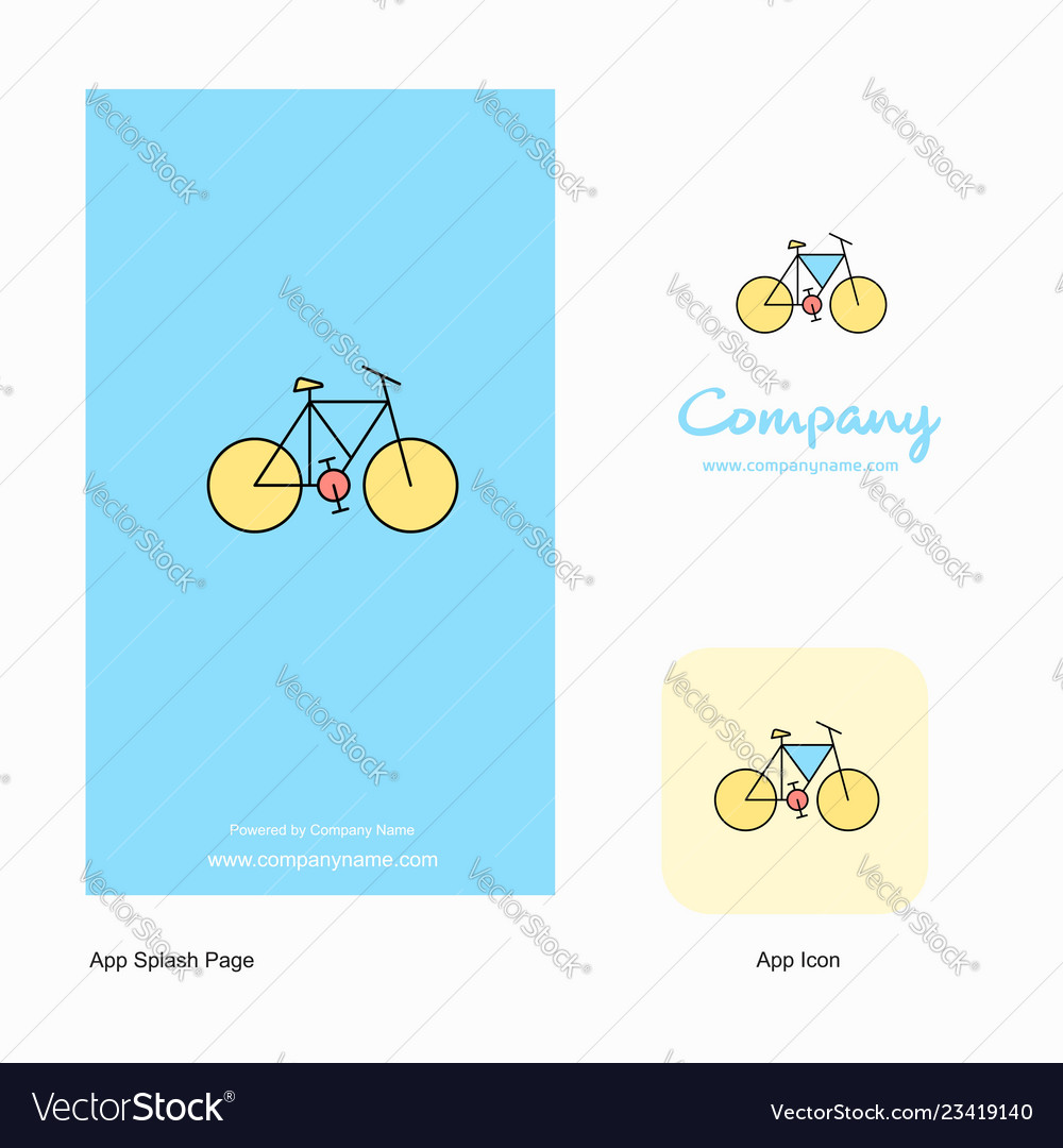 Cycle Company Logo App Icon And Splash Page Vector Image cycle-company-logo-app-icon-and-splash-page-vector-image