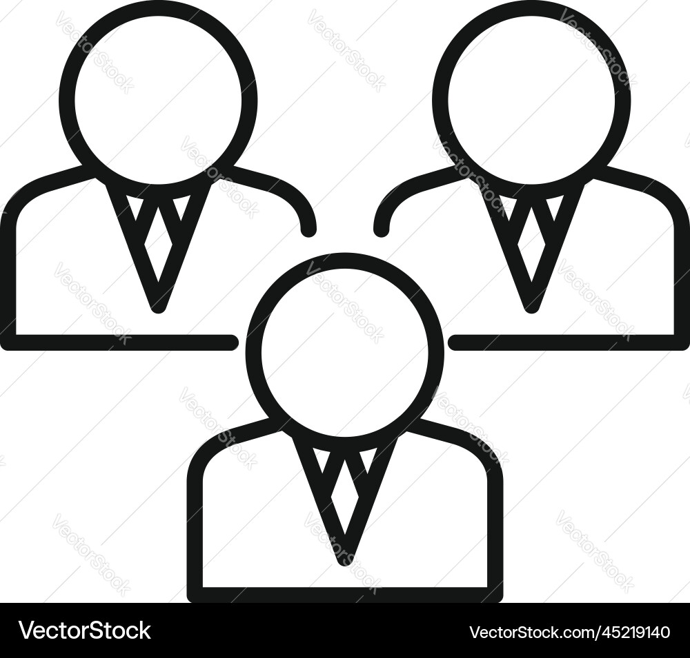 Democracy group icon outline election vote Vector Image