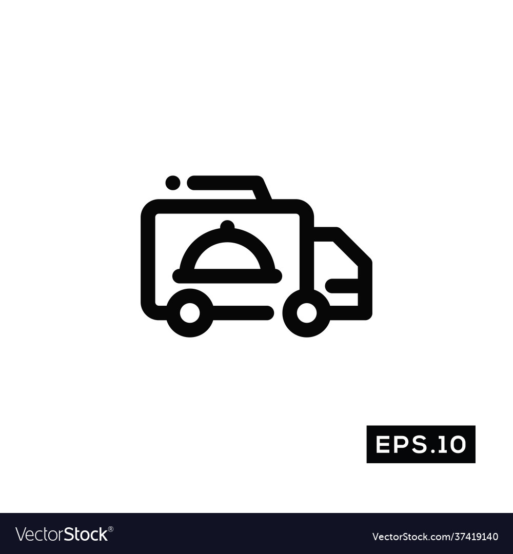 Food delivery line icon online Royalty Free Vector Image