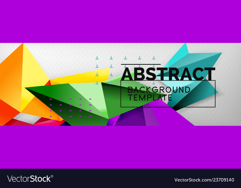 Mosaic triangular 3d shapes composition geometric Vector Image