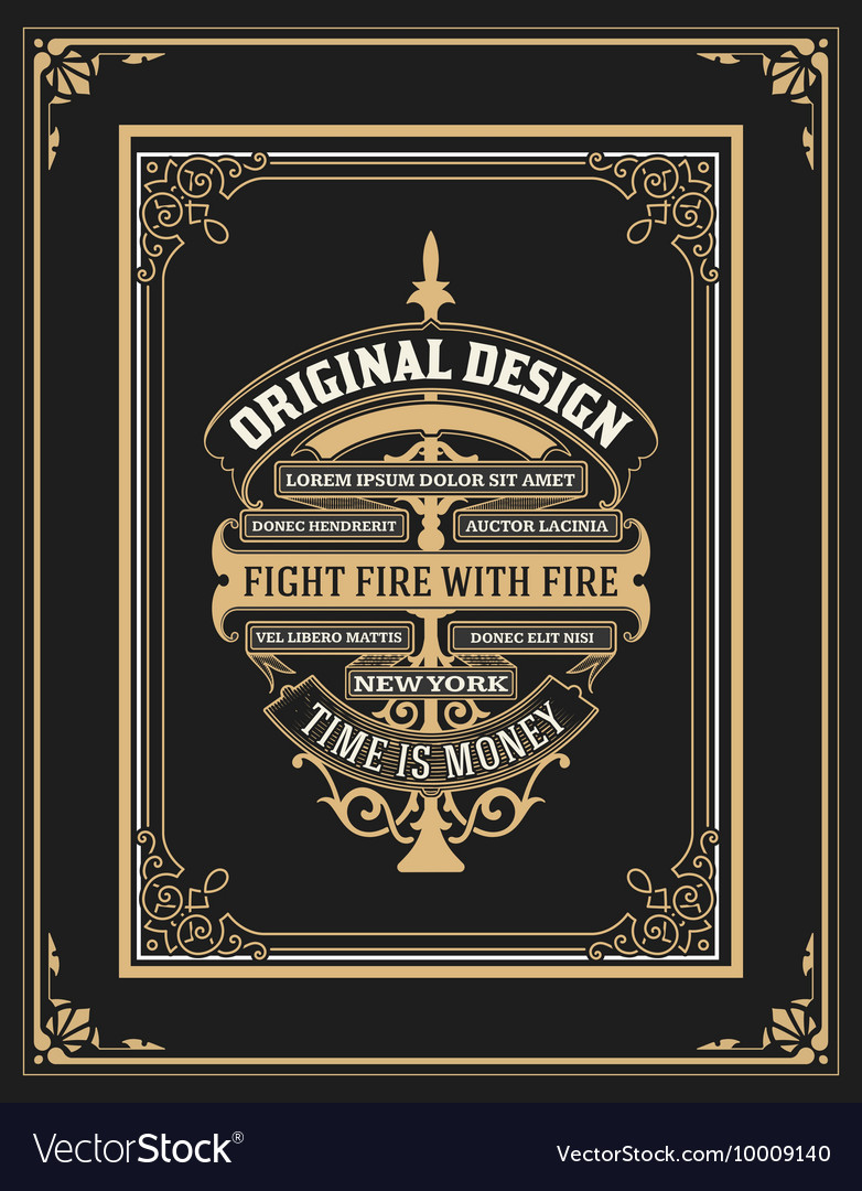 Old design with frames set Royalty Free Vector Image