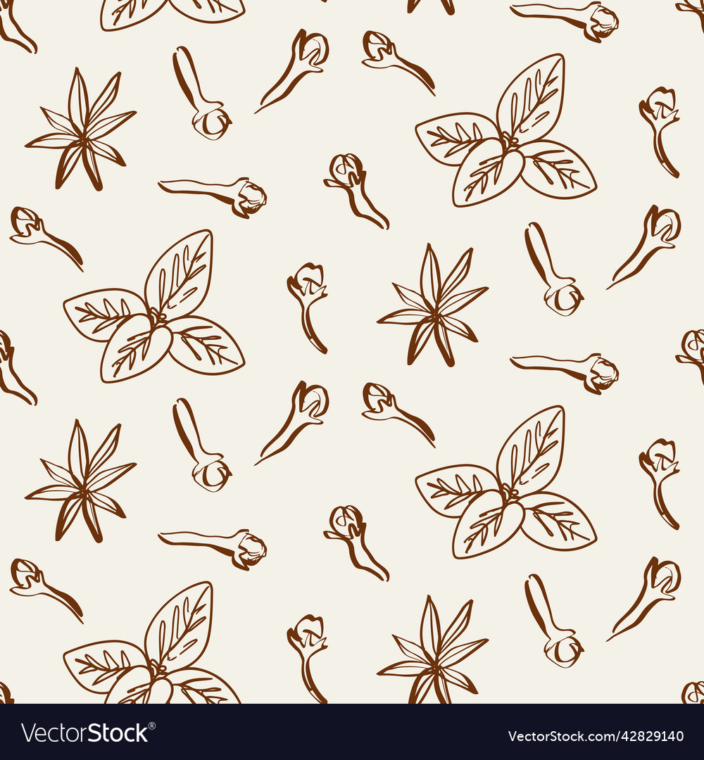 Spice seamless pattern Royalty Free Vector Image