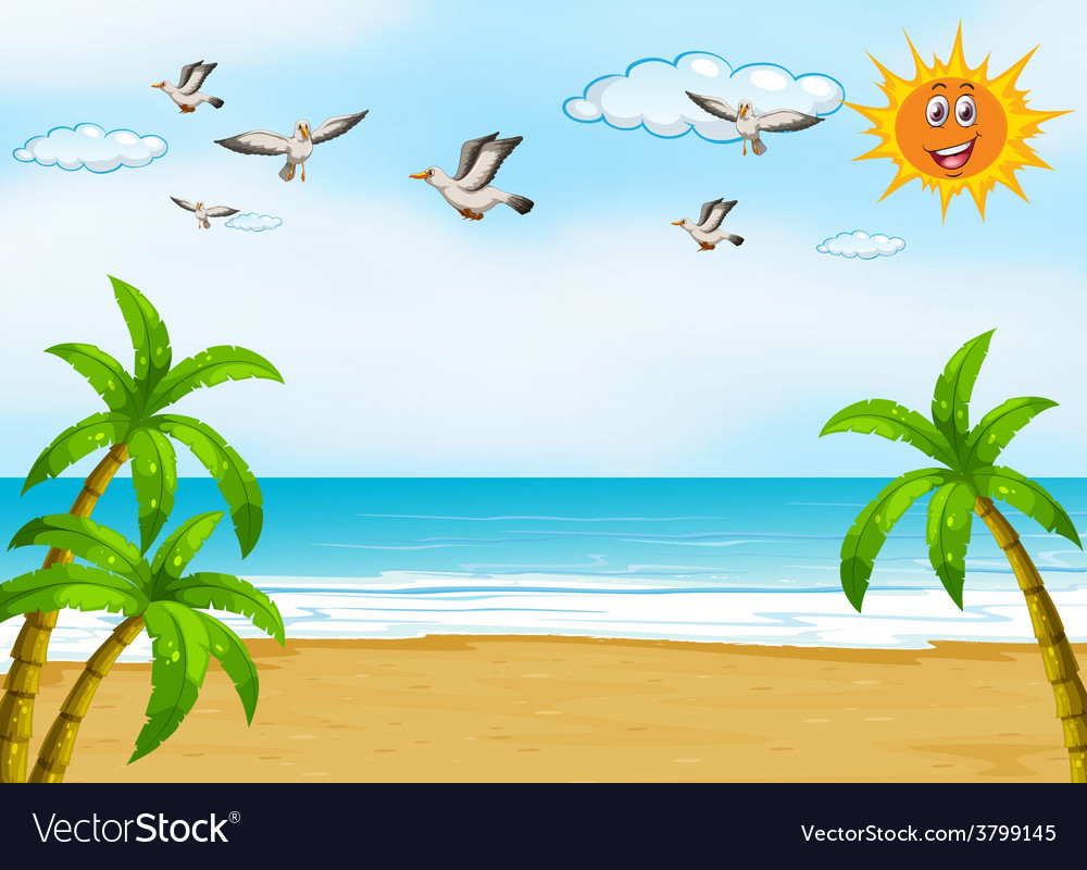 Beach Royalty Free Vector Image - VectorStock