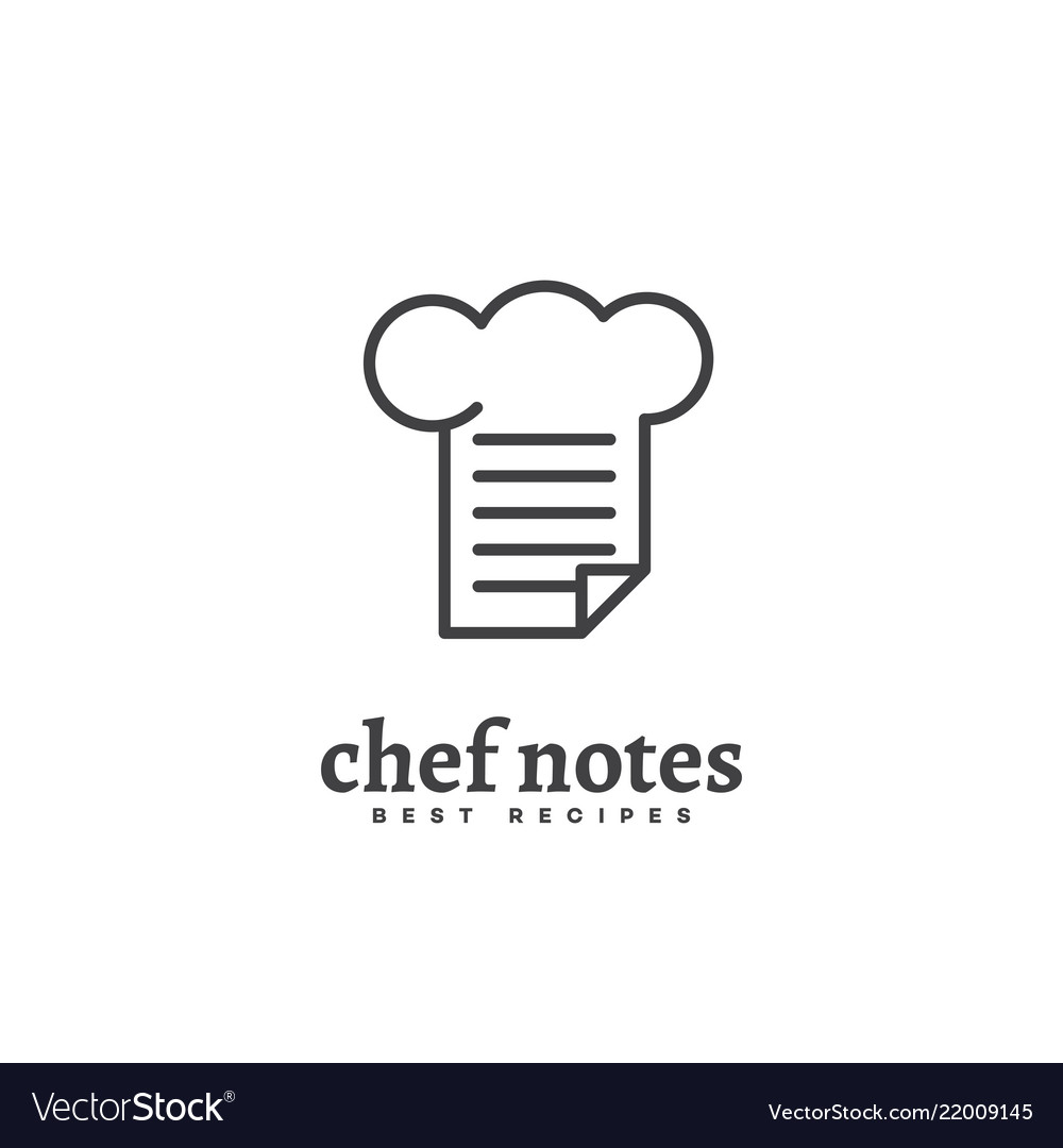 Chef notes logo Royalty Free Vector Image - VectorStock